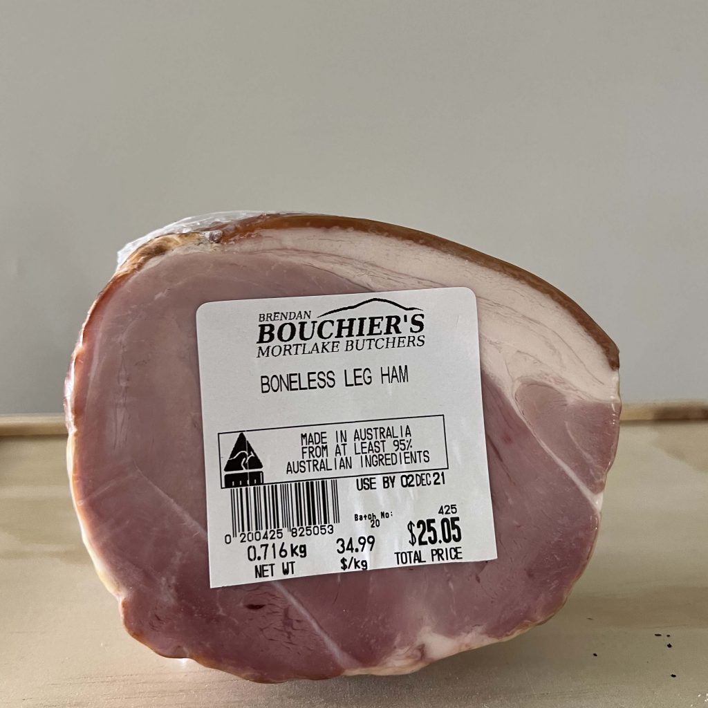 Bouchiers Meats Boneless Leg Ham | Kooler Dairy